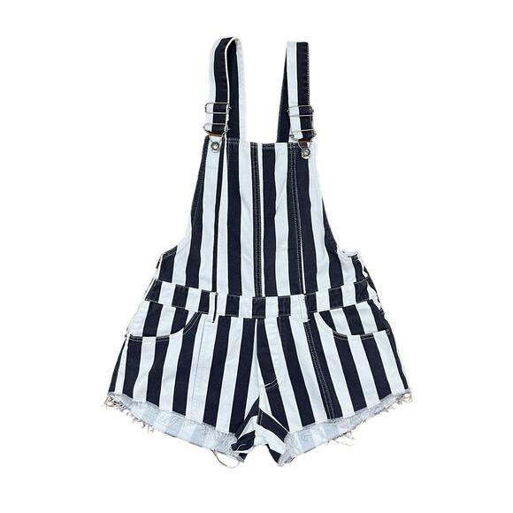 FARM Rio | Pants & Jumpsuits | Farm Rio Stripe Dungaree Shortall ...